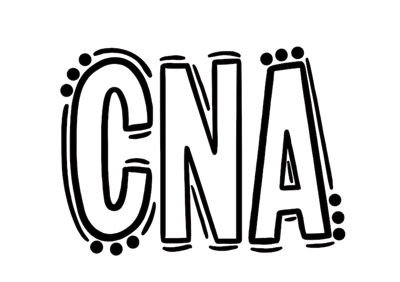 CNA Scribble SVG: Cut File, Shirt Design (digital Design) - Etsy