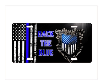 Back the Blue/police License Plate - Etsy