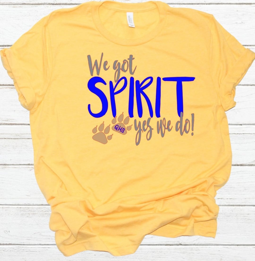 School Spirit Shirt With Paws and School Letters Custom School Spirit ...