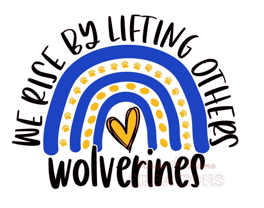 We Rise Wolverine SVG File: Rainbow Mascot Design (digital Download - Etsy