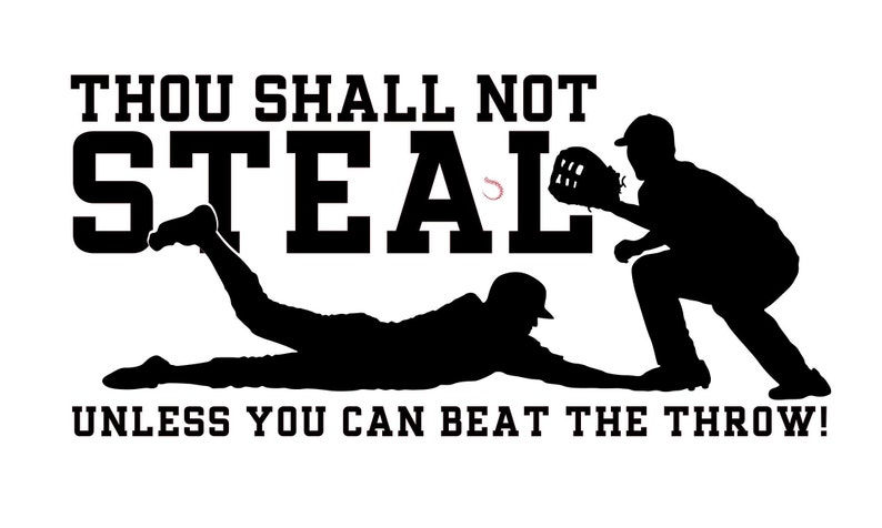 Thou Shall Not Steal Baseball SVG: Funny Sports Design (digital ...
