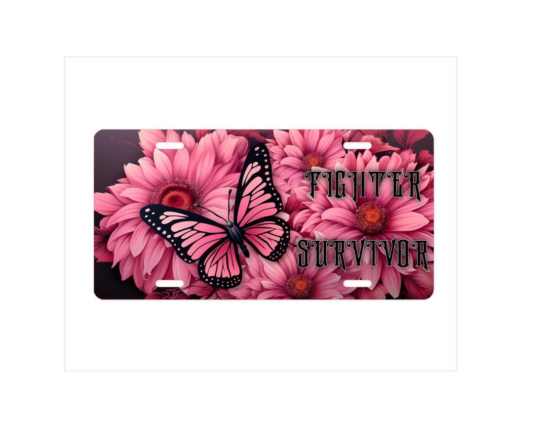 Breast Cancer Survivor License Plate, Pink Ribbon Plate, Cancer ...