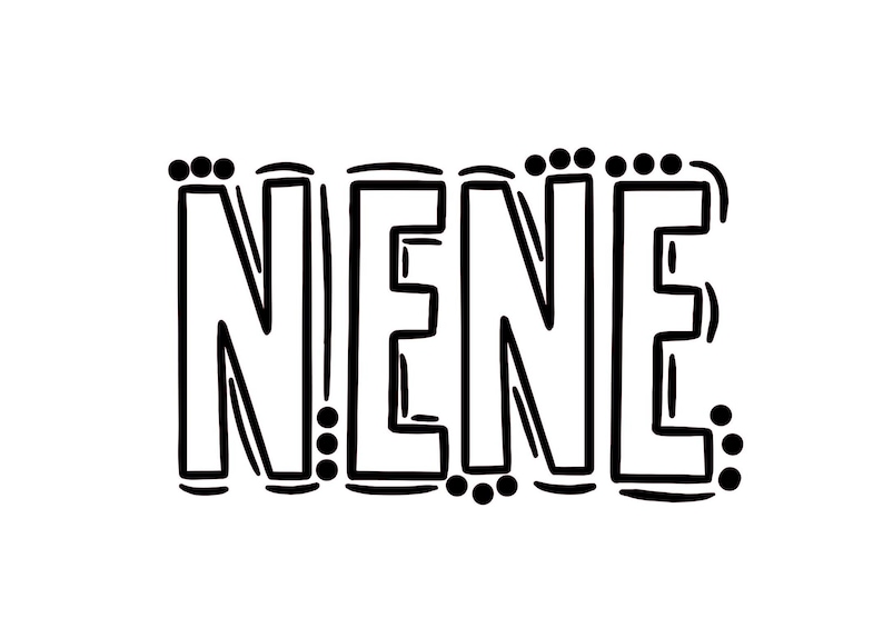 NENE Scribble SVG Cut File: Silhouette Shirt Design (digital Design) - Etsy