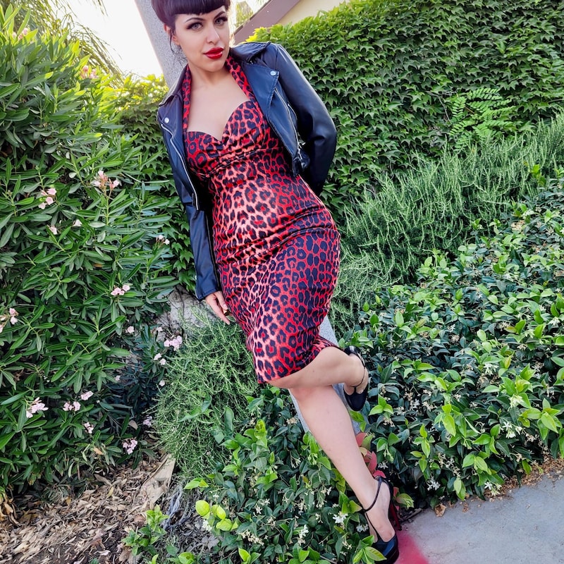 Pink Leopard Dress - Etsy