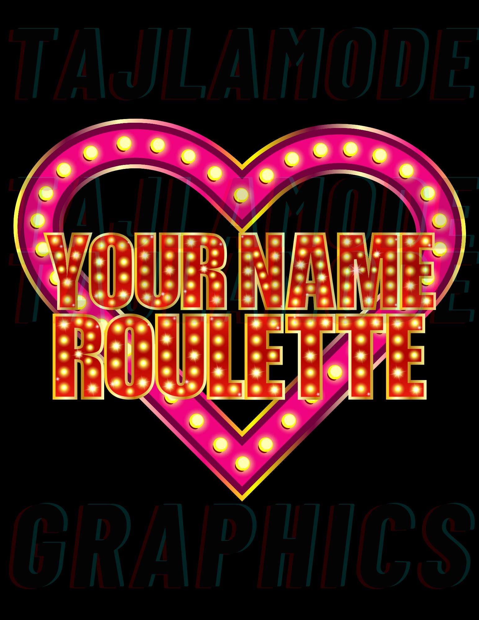 Resha Please - Custom Roulette DIGITAL GRAPHIC/INVITE, Game Night ...