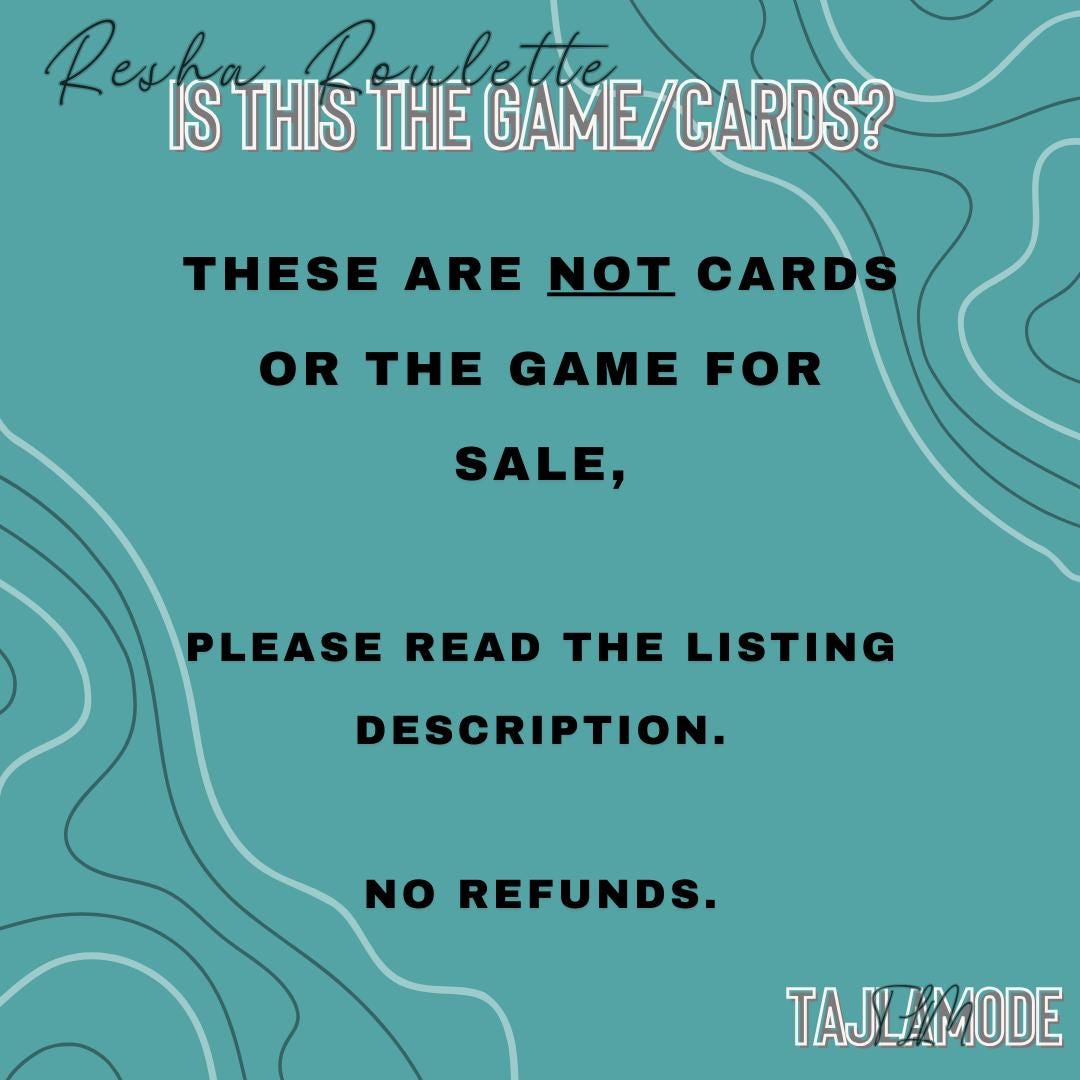 Resha Please - Custom Roulette DIGITAL GRAPHIC/INVITE, Game Night ...