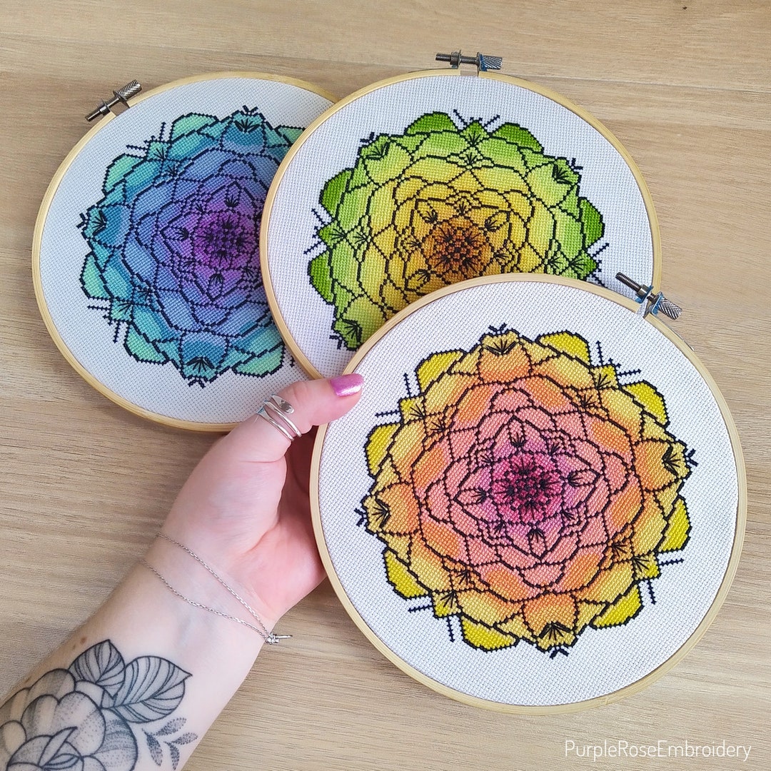 Cross Stitch Mandala PDF Pattern - Etsy