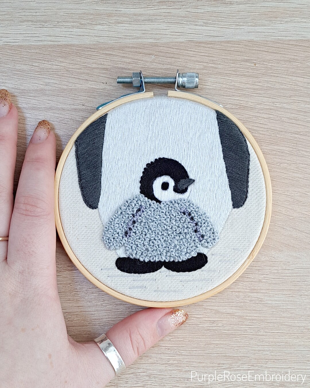 Pebbles the Penguin Beginner Embroidery Kit - Etsy