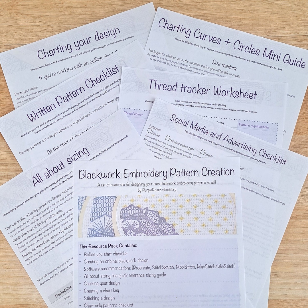 Blackwork Embroidery Pattern Creation Resource Pack - Create Your Own ...