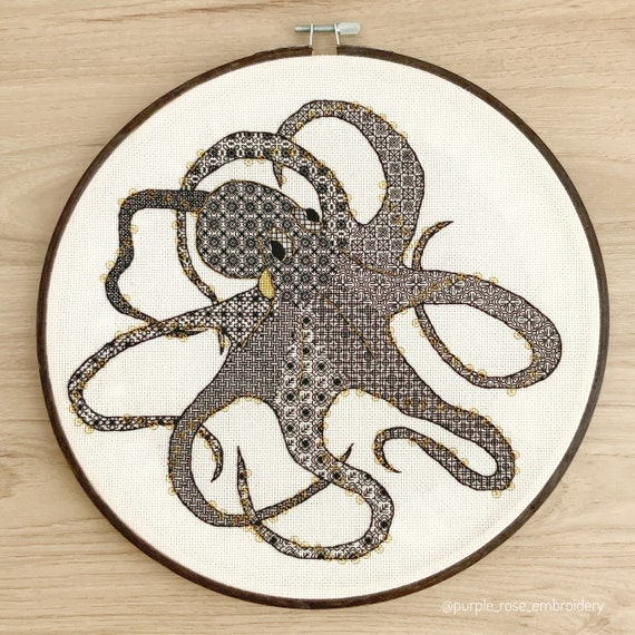 Tangles the Octopus Embroidery Kit - Etsy