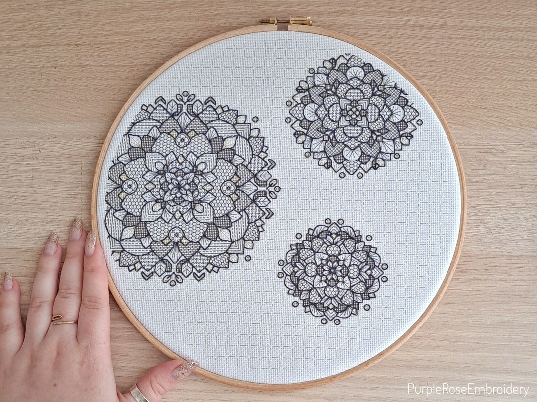 Mandala Mania Blackwork Embroidery Pattern - PDF Download - Etsy Canada