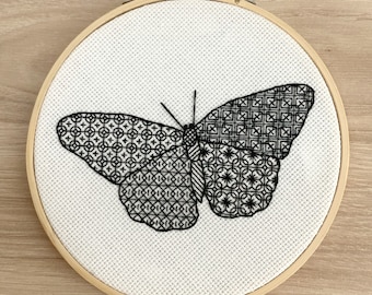BUTTERFLY COLLECTION Blackwork and Counted Cross Stitch Pattern ...