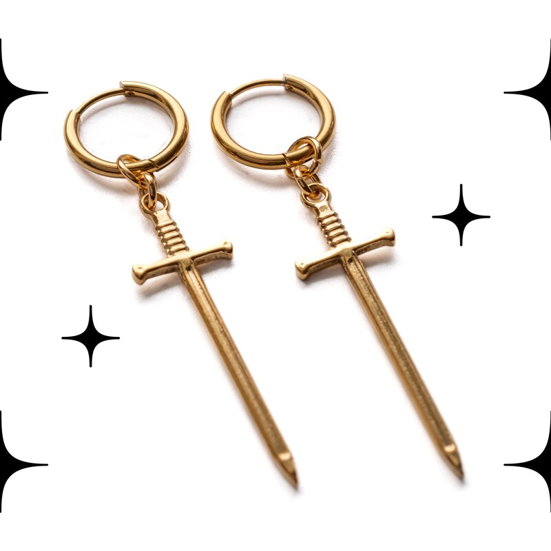 Sword Earrings - Etsy
