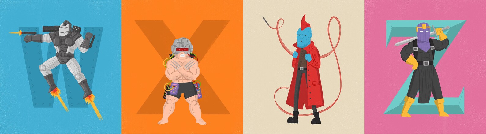 MARVEL ABC Alphabet Illustrated Poster Gift Wall Art - Etsy