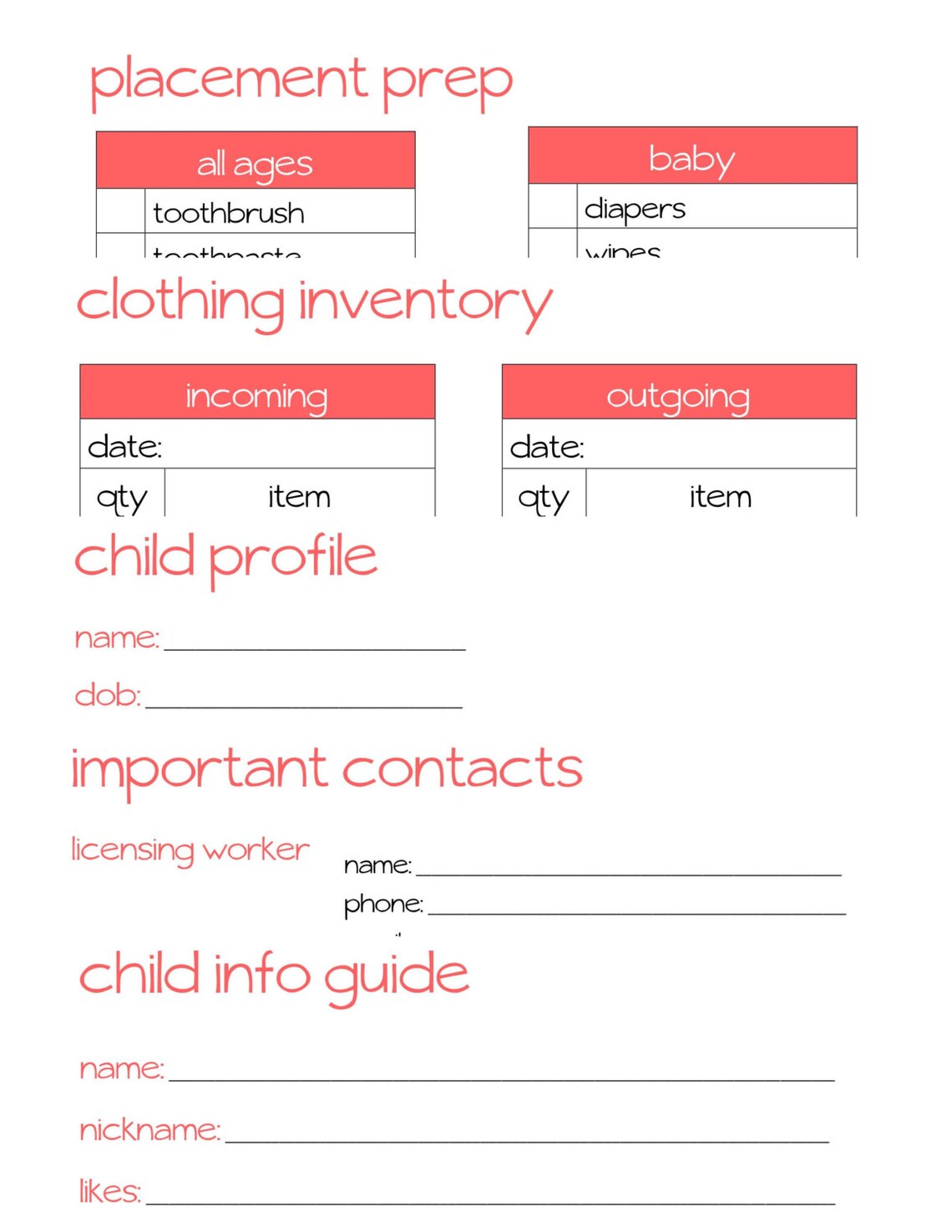 Full Planner Set Coral - Etsy