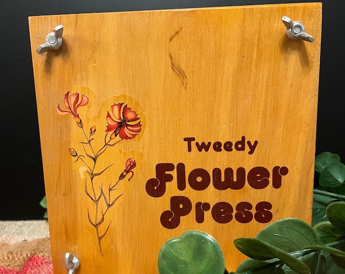 Vintage Tweedy Wooden Flower Press 7" X 7" NEVER USED - Etsy