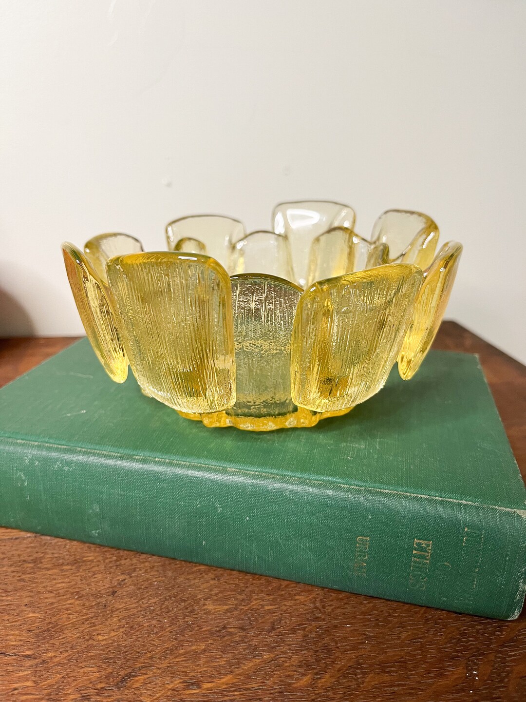 Vintage MCM VIKING GLASS Bowl, Candy Dish, Candle Holder, Art Glass - Etsy