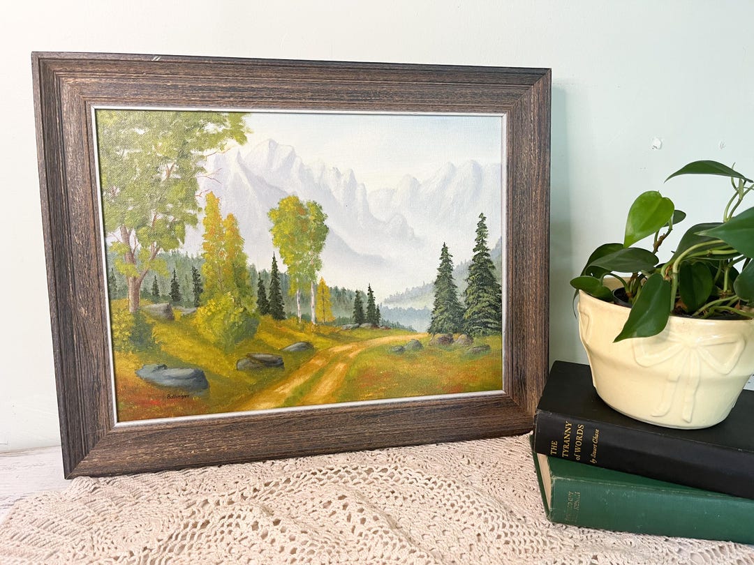 Original Signed Painting "alpine Valley" by Lester Bollinger - Framed ...