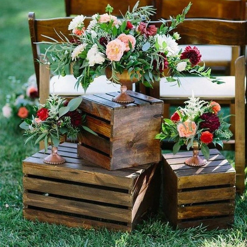 Wooden Crate Box / Custom Rustic Wood Box / Decoration for - Etsy