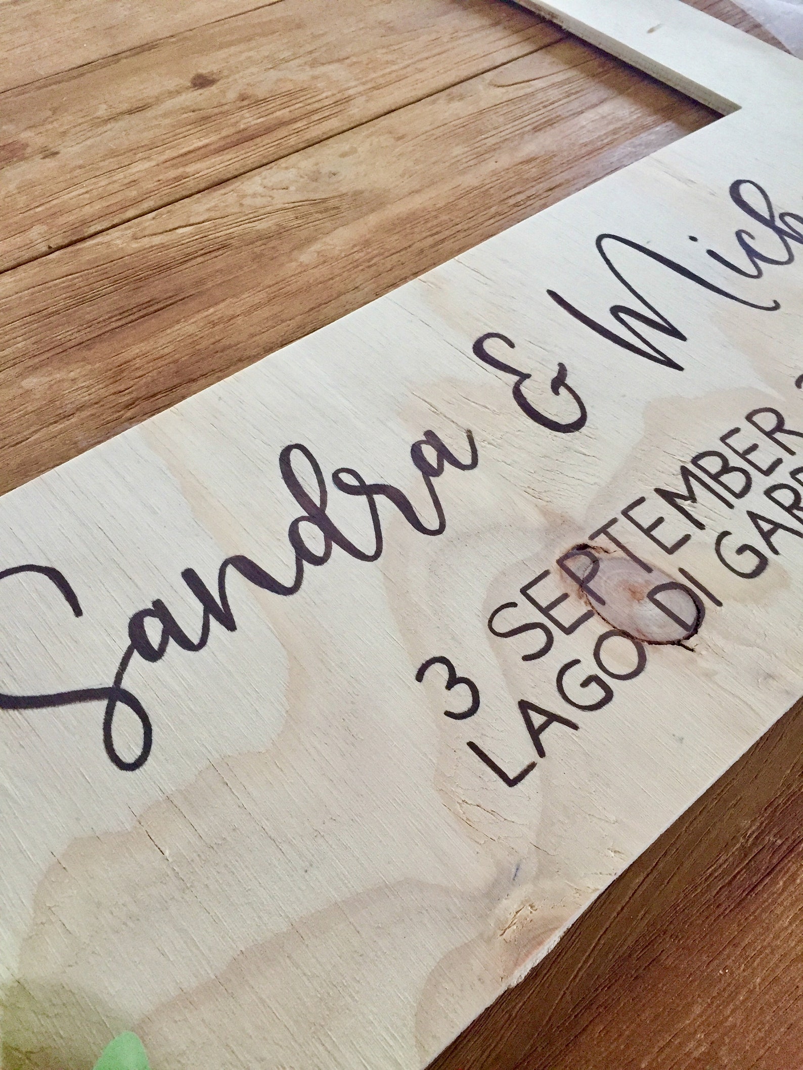 Wooden Polaroid Frame With Personalized Text / Custom - Etsy