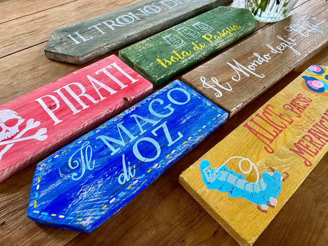 Custom Wooden Party Sign / Calligraphic Rustic Distressed Wood | Etsy