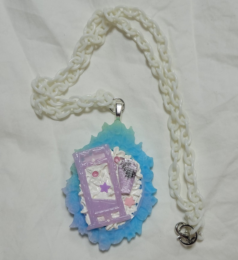 Pastel Goth Guillotine and Coffin Necklace - Etsy