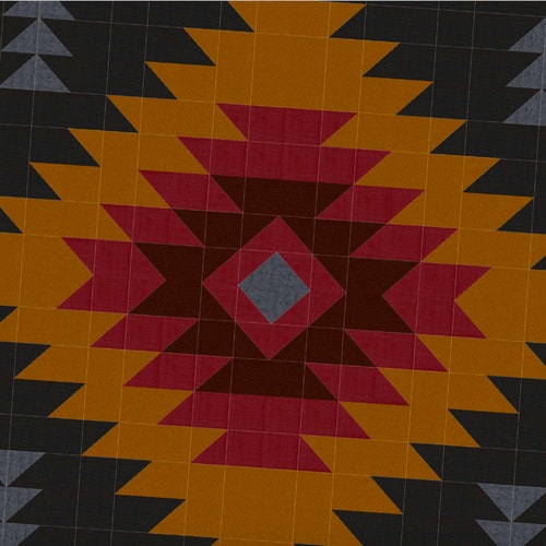 Aztec Quilt PATTERN queen - Etsy