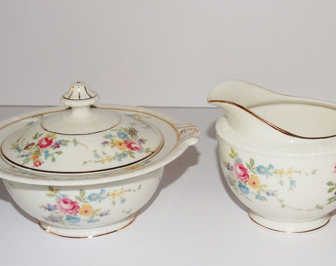 Vintage Imperial Bohemian Floral Pattern Fine China Cream & Sugar ...