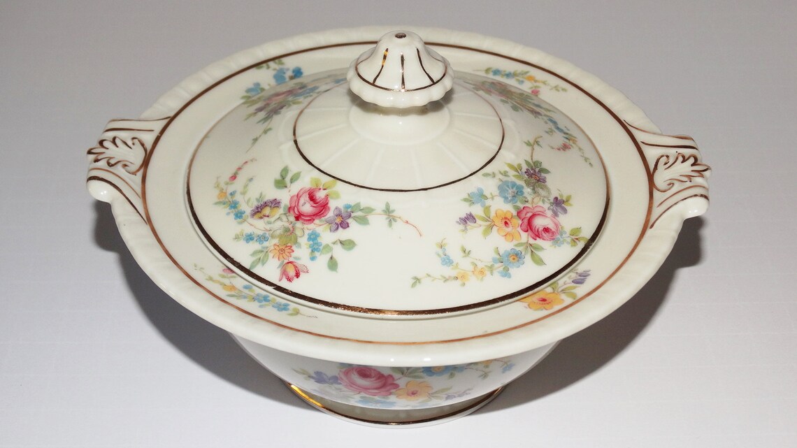 Vintage Imperial Bohemian Floral Pattern Fine China Cream & Sugar ...