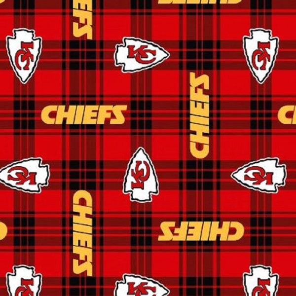 Kc Chiefs Fleece Fabric - Etsy