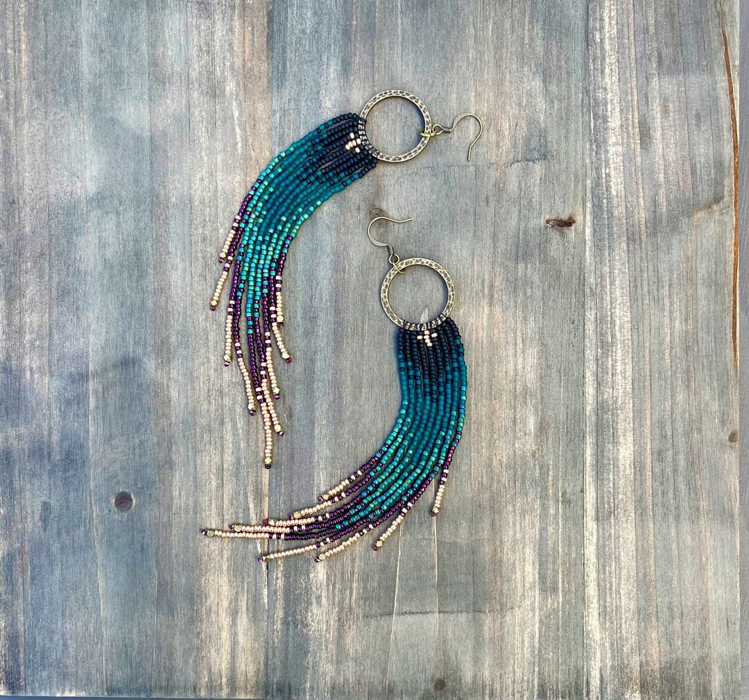 Handmade Bead Earrings, Handwoven Earrings, Gift for Her, Jewelry for ...