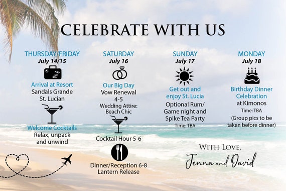 Destination wedding timeline 60 photos - Astyledwedding.com