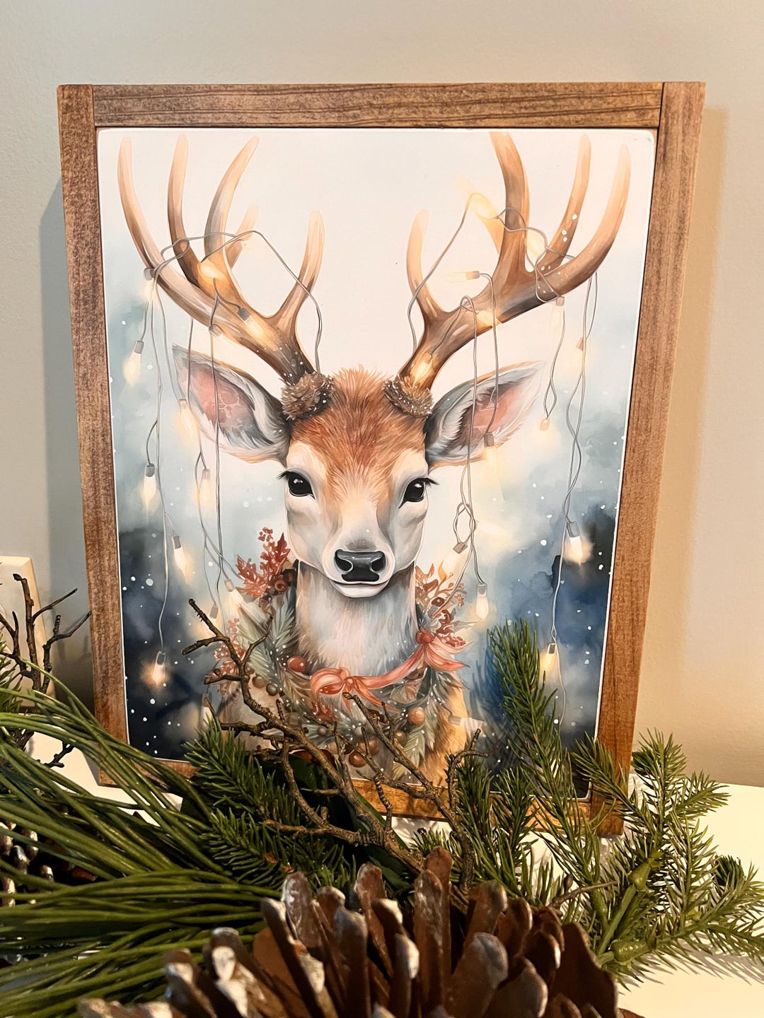 Reindeer Christmas, Christmas Sign, Christmas Printed Sign, Christmas ...