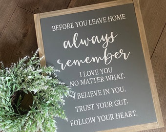 Always Remember Sign for Wall - Etsy