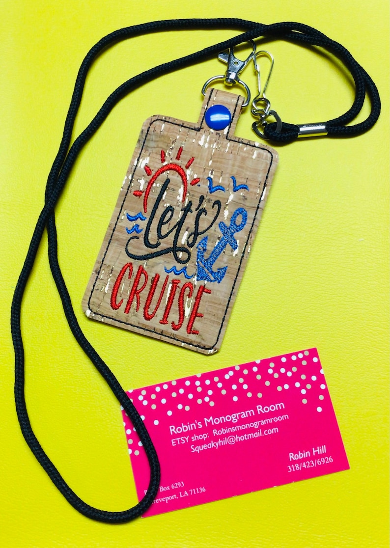 Personalized Embroidered Cruise Vacation Boat ID Badge - Etsy
