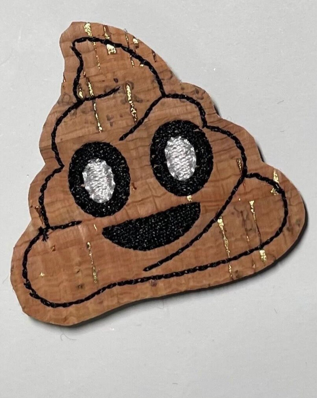Emoji Poop Embroidered Badge Reel Topper: Interchangeable ID Holder - Etsy