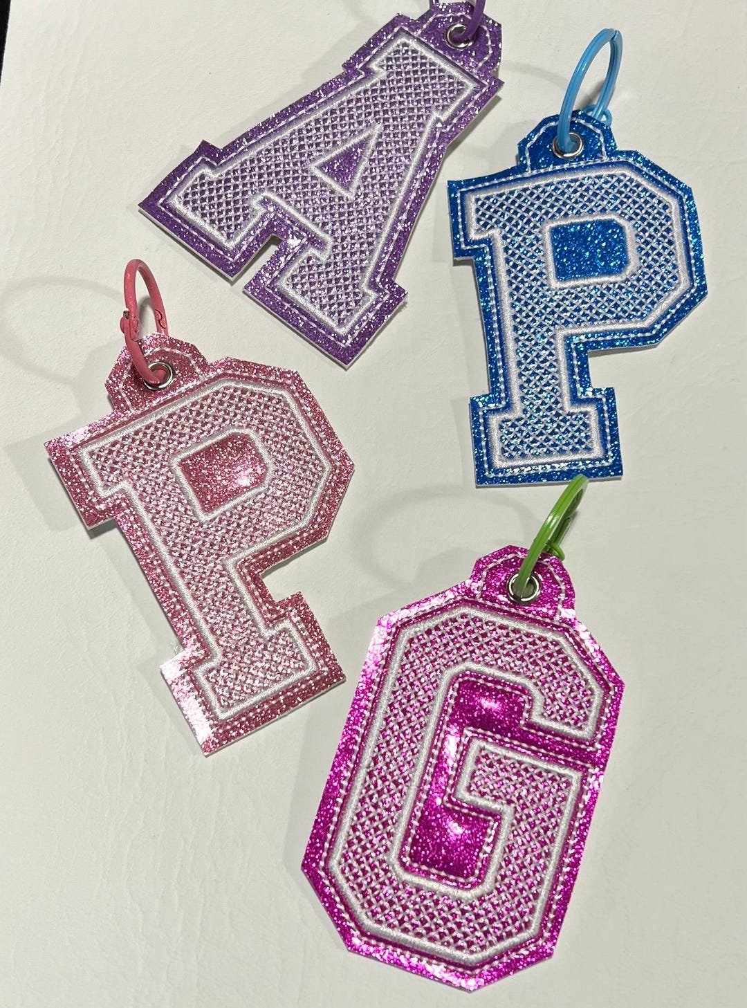 Embroidered Squad Monogram, Personalized Name/initail/letter Keychain ...