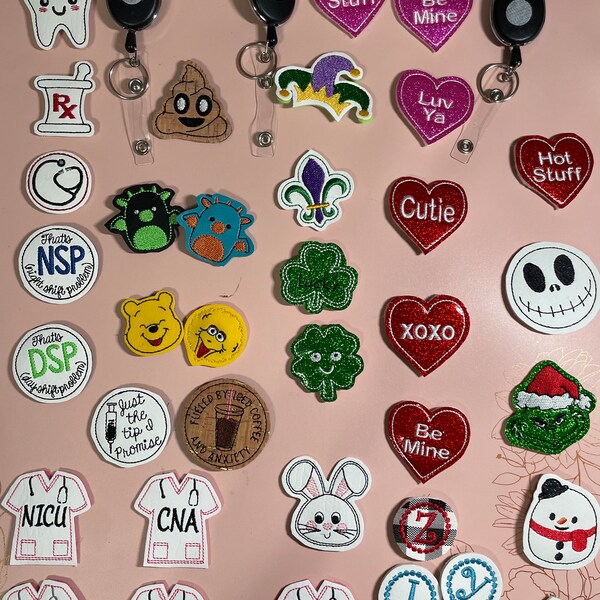 Velcro Interchangeable Id Badge Holder - Etsy