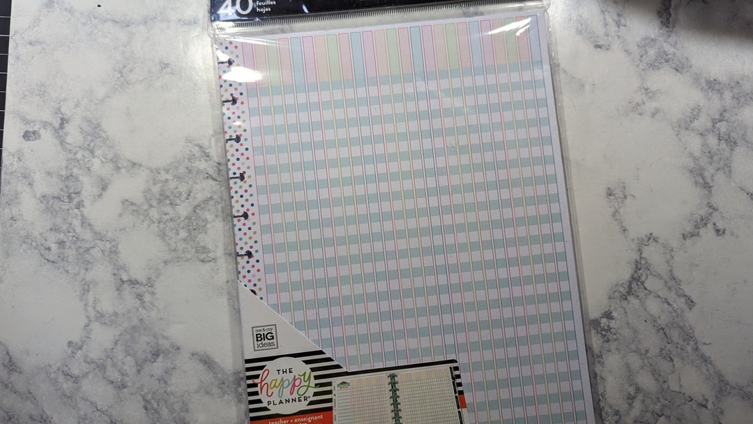 NEW Large Teacher Paper for the Happy Planner Binder - Etsy