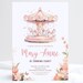 The Carousel Birthday Invitation, Pink Carousel, Grandmillenial, Preppy ...