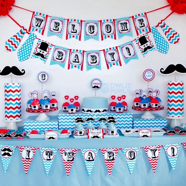 Mustache Baby Shower - Etsy