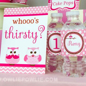 Pink Owl BIRTHDAY Party Printable Package & Invitation, Owl Birthday ...