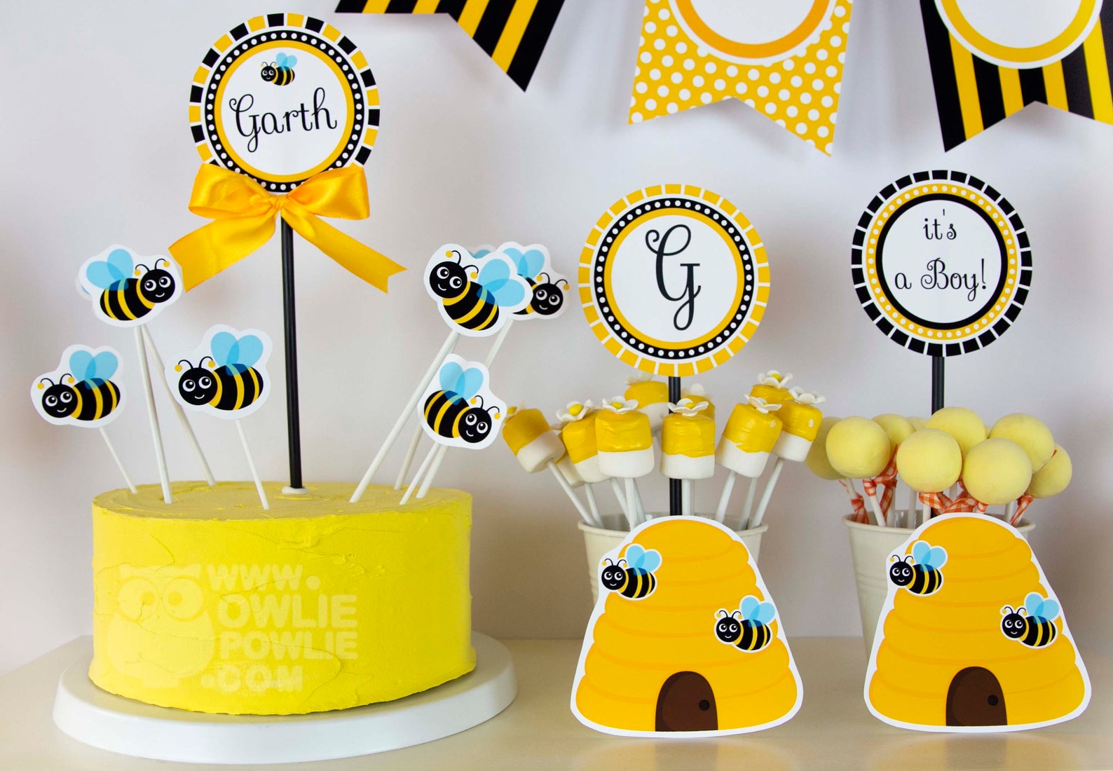 Bumble Bee BABY Shower Party Printable Package & Invitation | Etsy ...