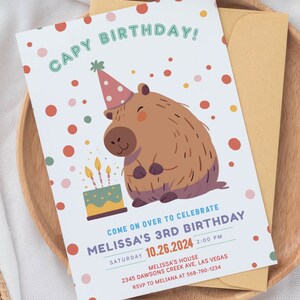 Capybara Welcome Sign Template, Capy Birthday Theme, Capybara 1st ...
