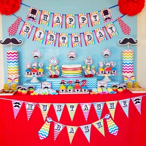 Mustache BIRTHDAY Party Printable Package & Invitation, Mustache Party ...