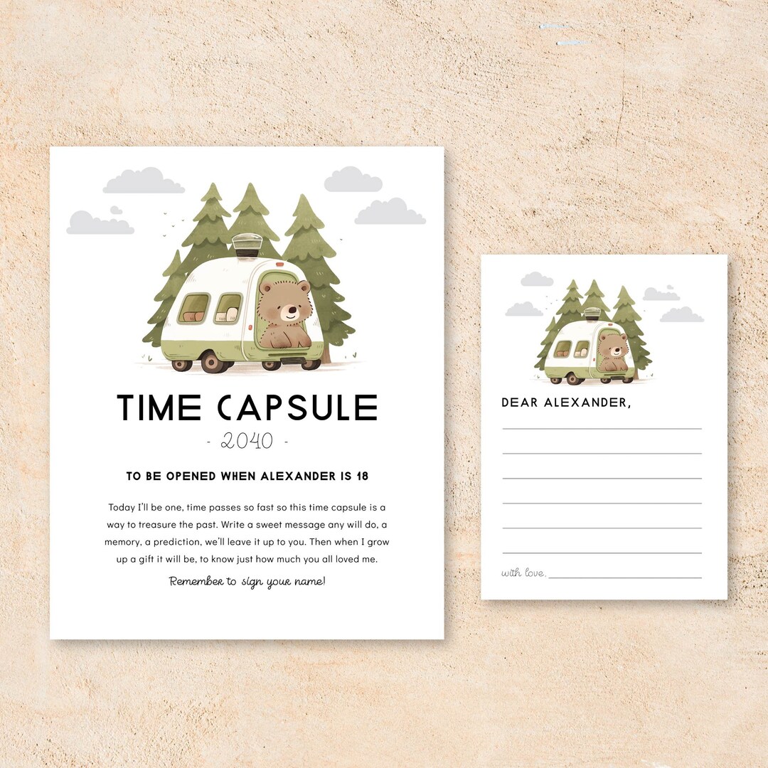 Happy Camper Birthday Time Capsule, One Happy Camper Decorations ...