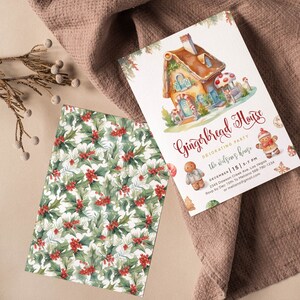 Editable Christmas Gingerbread House Decorating Party Invitation Party ...