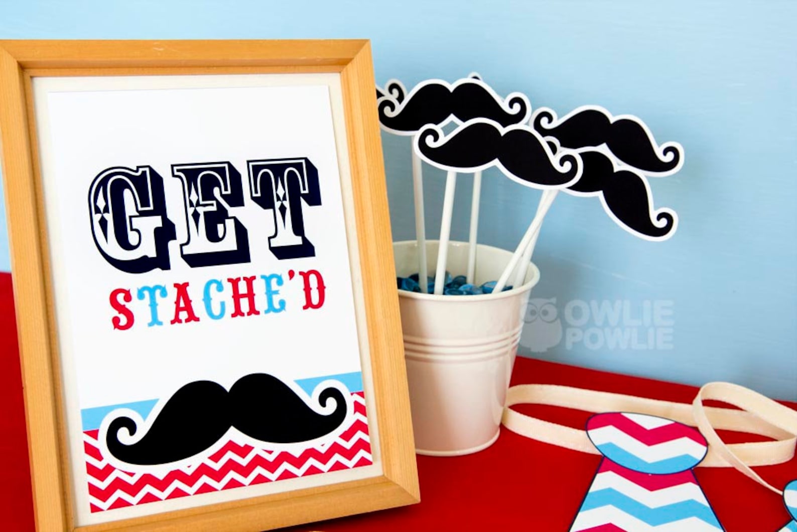 Mustache BIRTHDAY Party Printable Package & Invitation Little | Etsy