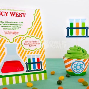Science BABY Shower Party Printable Package & Invitation, Scientist ...