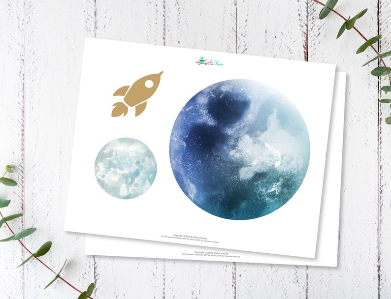 Printable Space Cake Topper Space Centerpieces Space Birthday - Etsy